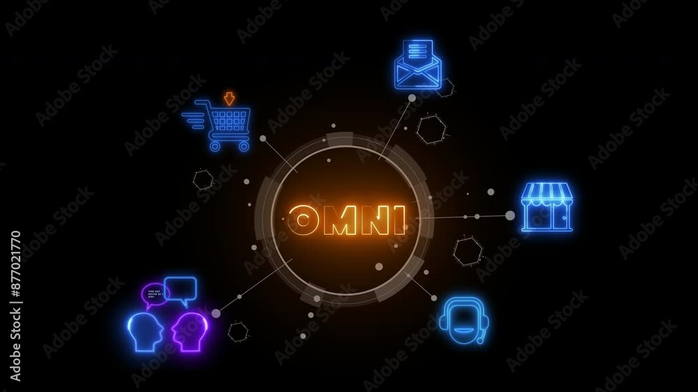 Omni Channel marketing concept. Digital online for business and social ...