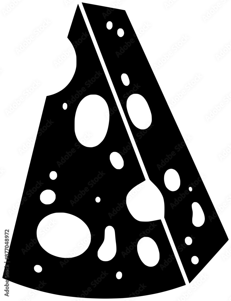 bakery illustration cheese silhouette tasty logo delicious icon slice ...
