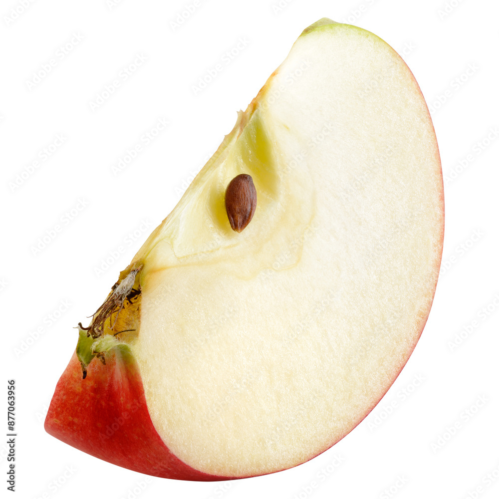 Apple slice isolated png. Red apple slice on transparent background ...