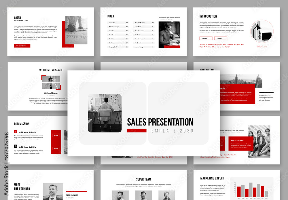 Sales Presentation Layout Stock Template | Adobe Stock