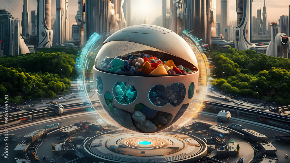 AI Revolution Waste Management Evolves in Future Stock Illustration ...