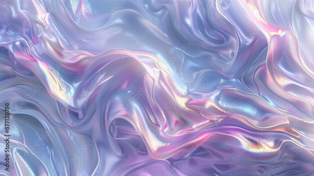 Smooth iridescent textures in pastel shades of pink purple background ...