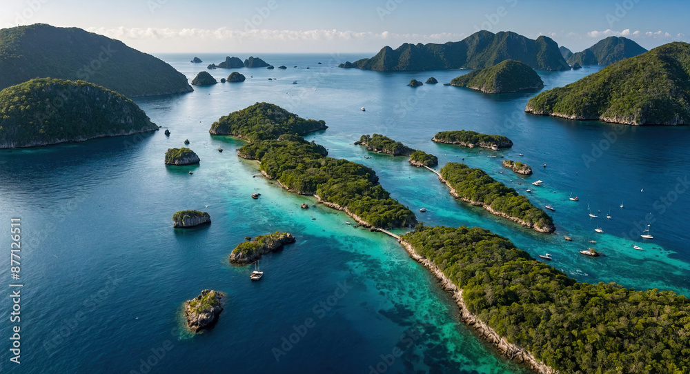 Foto de Archipelago of islands where each one represents a different ...