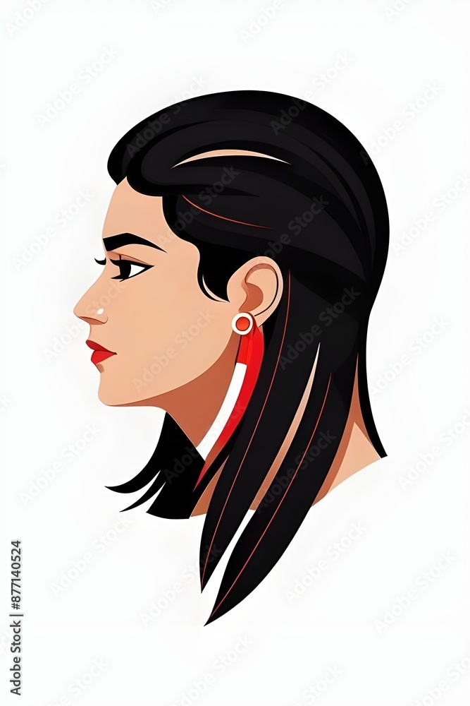 a vector image of an indian, native, aboriginal, head logo, Traditional ...