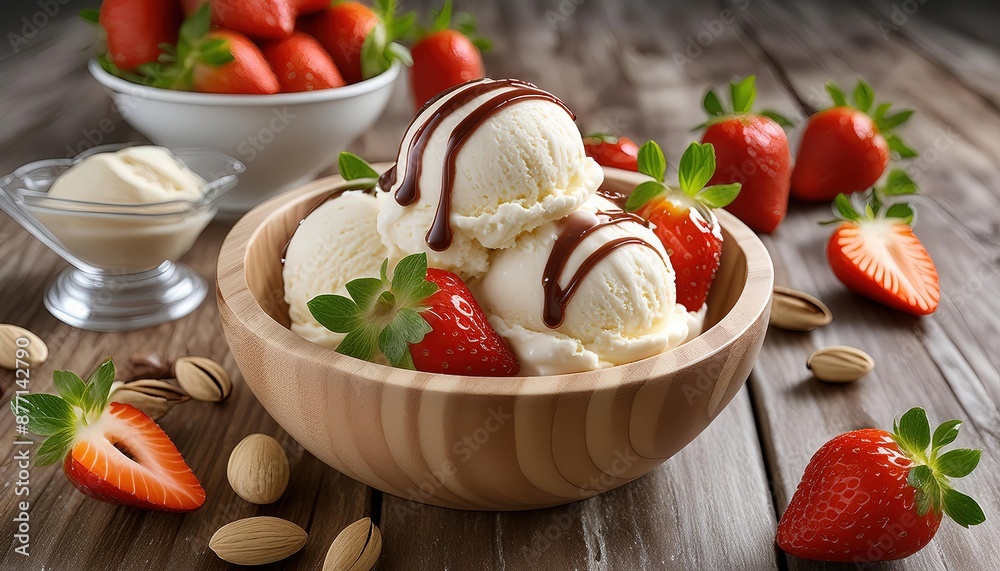 Ice cream is a frozen confection made from dairy products, sweeteners ...