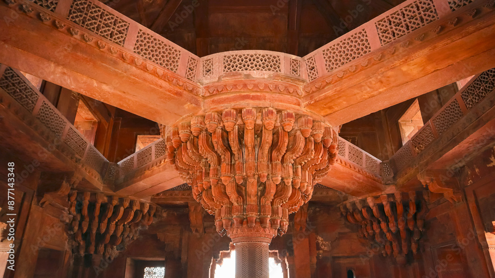 Poster Inside view of Diwan-e-Khas, Fatehpur Sikri Fort, Uttar Pradesh ...