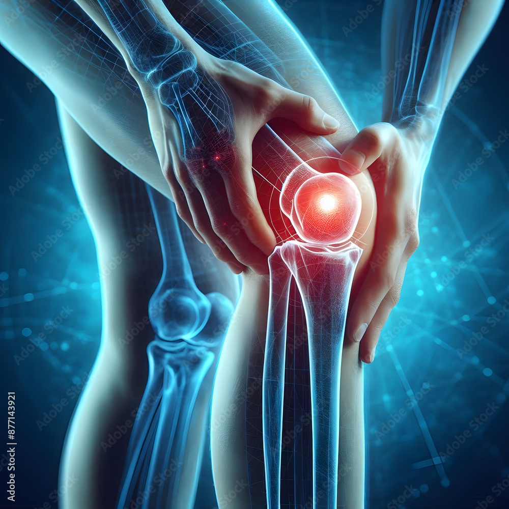 Knee Pain and Discomfort | A detailed image of a man suffering from ...