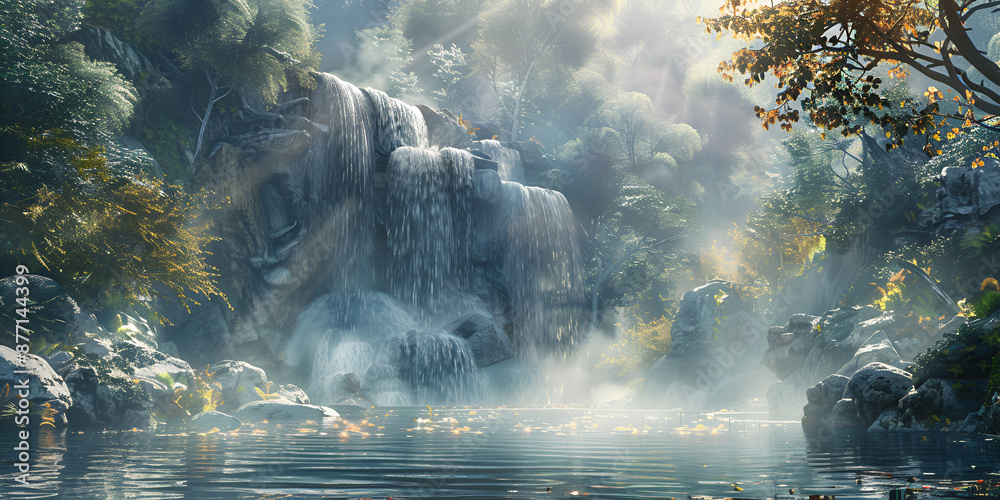 Beautiful fairy tale enchanted forest magical fantasy scenery with big ...