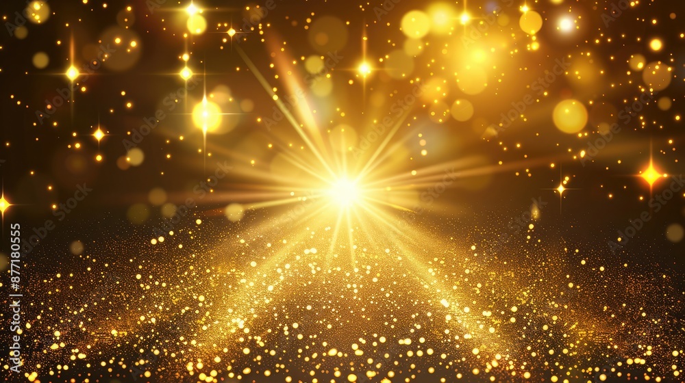 starlight gold background,golden sparkle burst energy sparke glitter ...