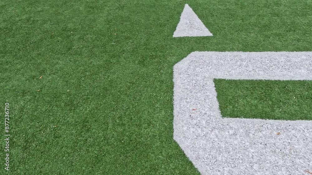Football Field Turf in Motion. Moving across the 20 and 30 yard lines ...