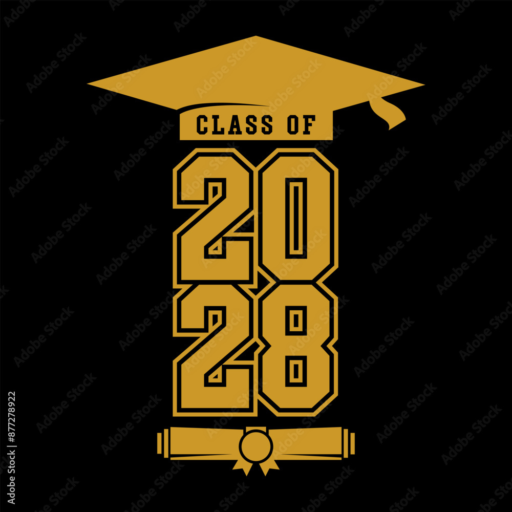 Class of 2028 design, College t-shirt design printable text vector ...