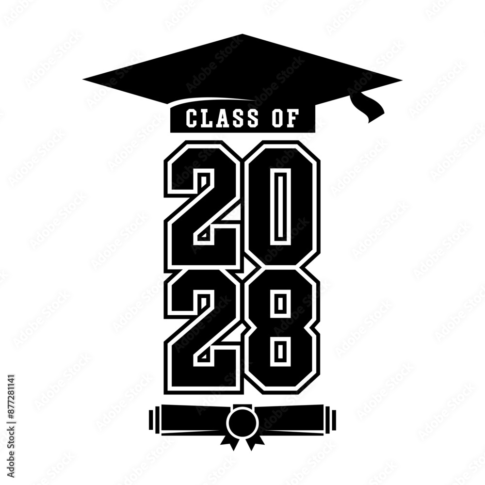 Class of 2028 design, College t-shirt design printable text vector ...