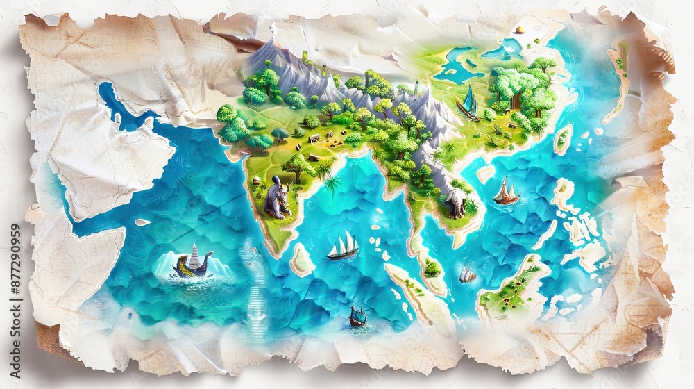 Ancient India Map On Parchment Paper - Indian History, Culture ...