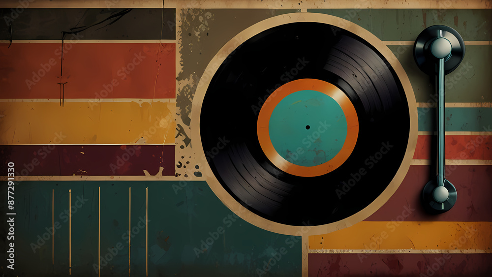abstract background that evokes the vintage vibe of classic Rock n Roll ...