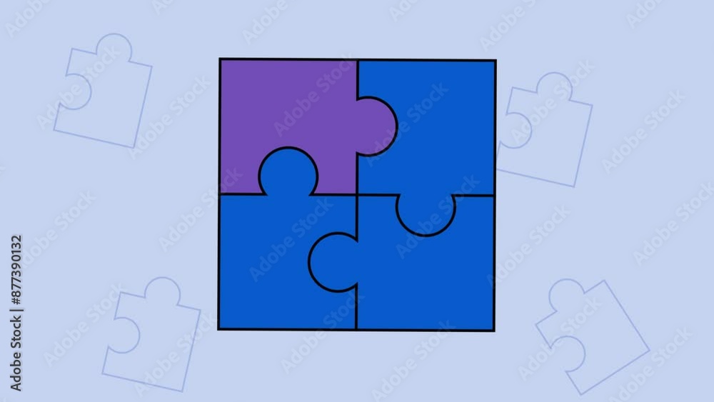 2d animation of woman putting puzzle pieces together, visualizing ...