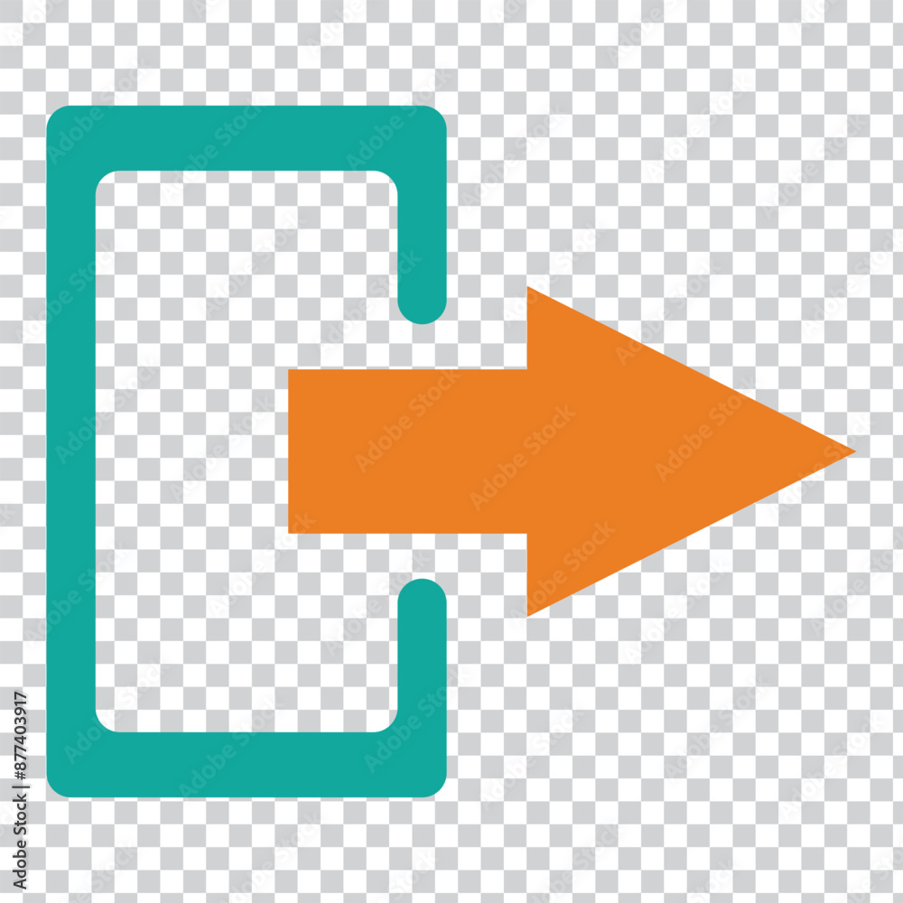 Logout exit icon illustration design. logout vector icon. Transparent ...