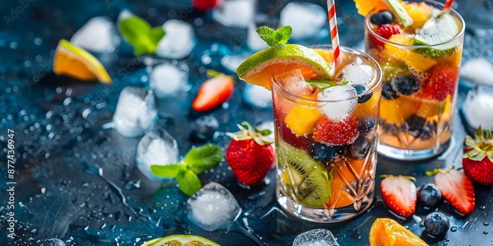 Refreshing Fruit-Infused Agua Fresca Served Over Ice A Cool Thirst ...