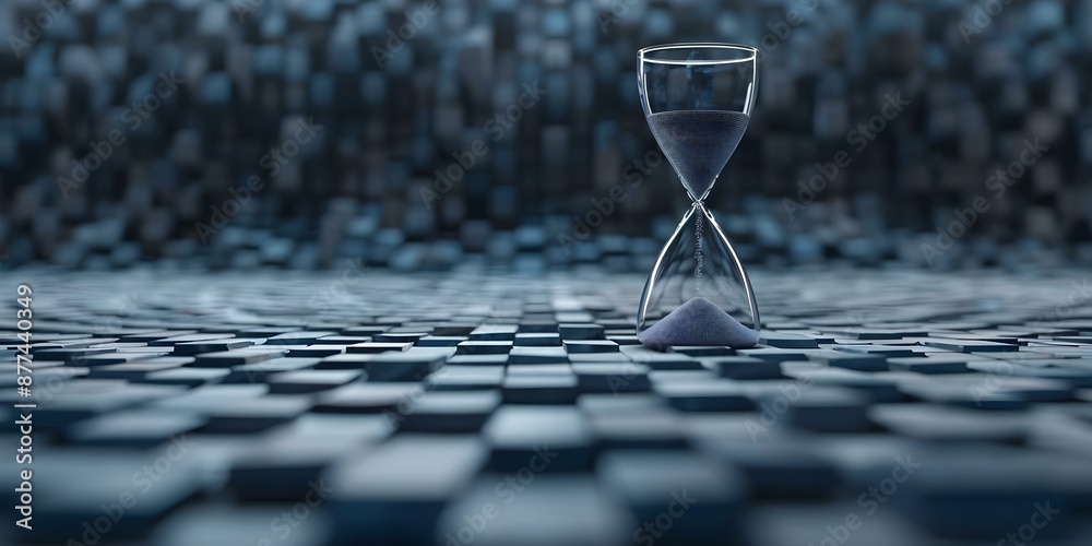 Pixelated Sand A Digital Hourglass Measuring Time in Pixels. Concept ...