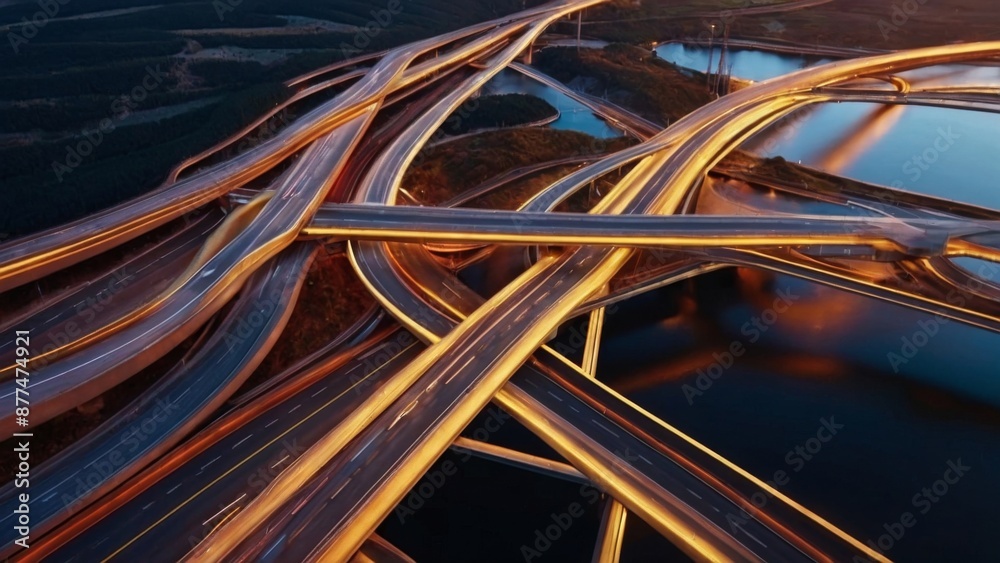 Abstract images of roads and routes, emphasizing direction and purpose ...