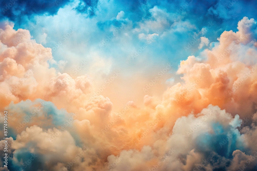 Clouds in the sky peach fuzz and blue abstract background cloudy sky ...