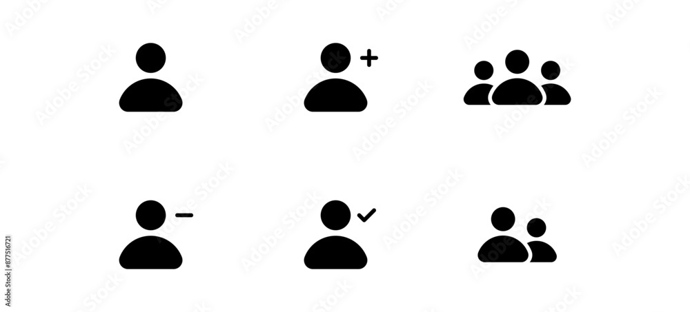 People icon set. Group of users icon , Team icon vector set. People ...