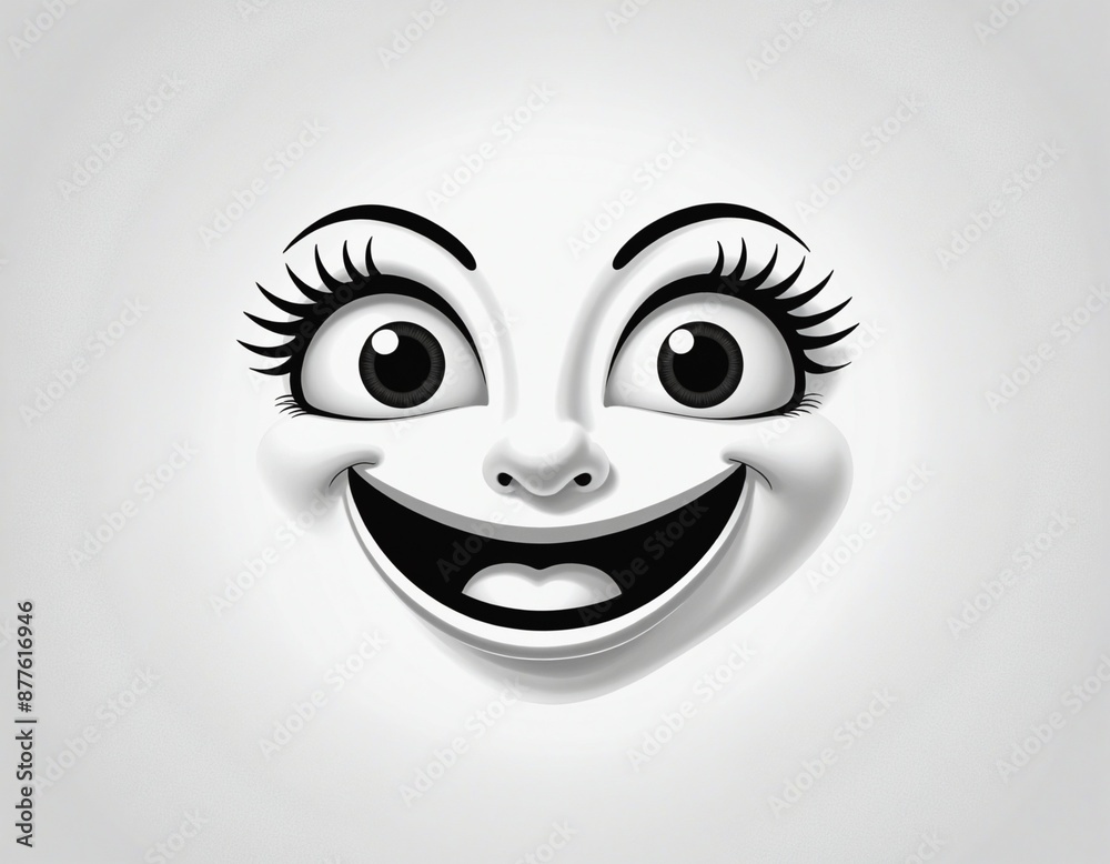 Quirky monochrome cartoon character drawings with exaggerated facial ...