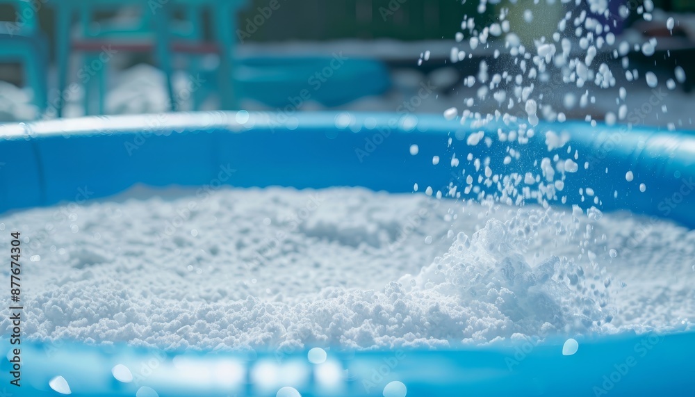 Chlorine powder for algae removal and water disinfection in inflatable ...