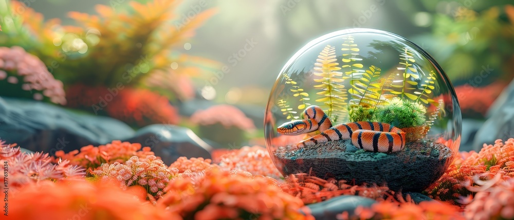 Cute 3D Blender snakes in a homemade terrarium, using handcrafted ...