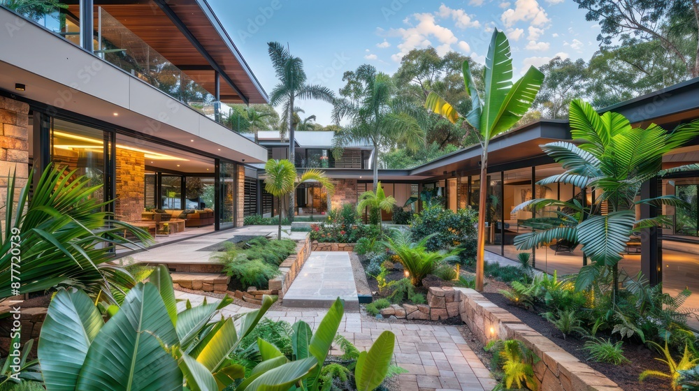 architectural marvel in the suburbs, with seamless indoor-outdoor ...