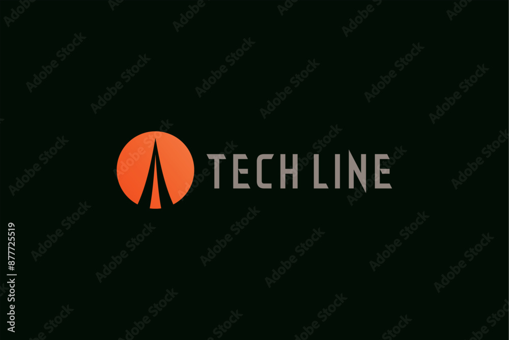 technology line logo design business name ideas vector image editable ...
