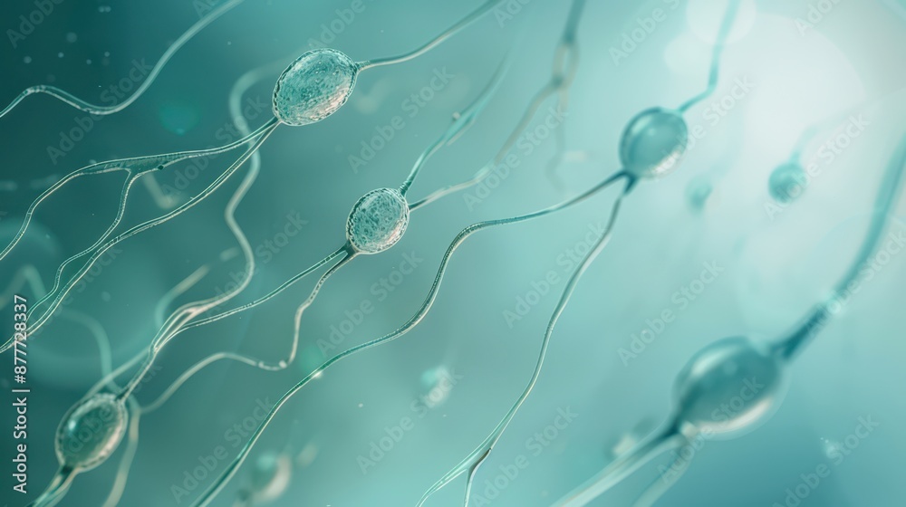 Microscopic View of Human Sperm Cells Swimming Through Fluid Stock ...