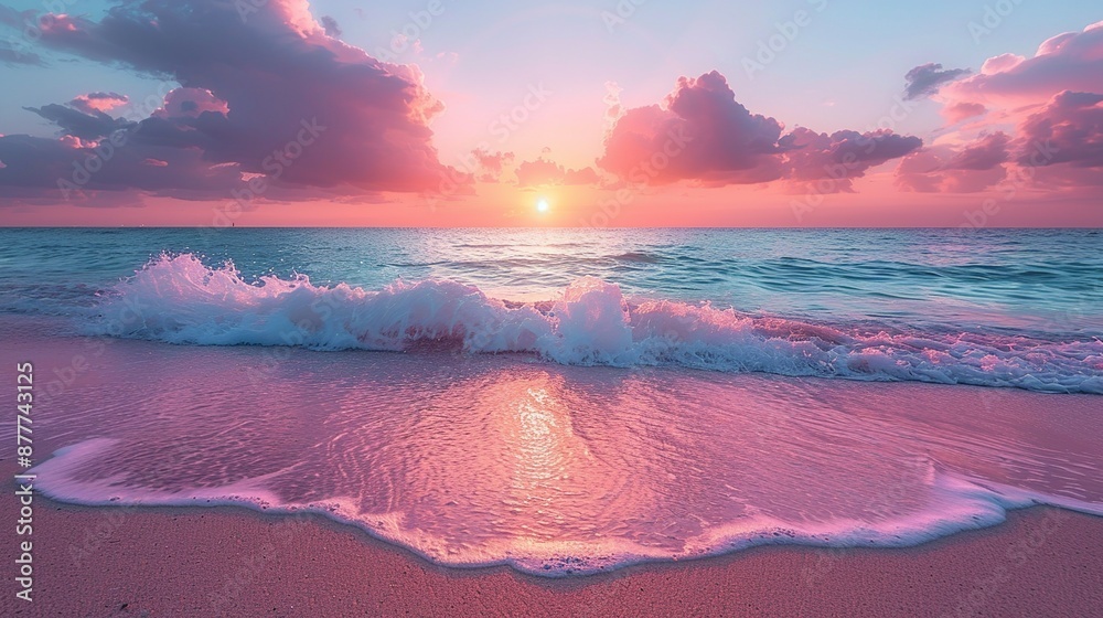 Pastel beach sunsets evoke tranquility and beauty with soft hues ...