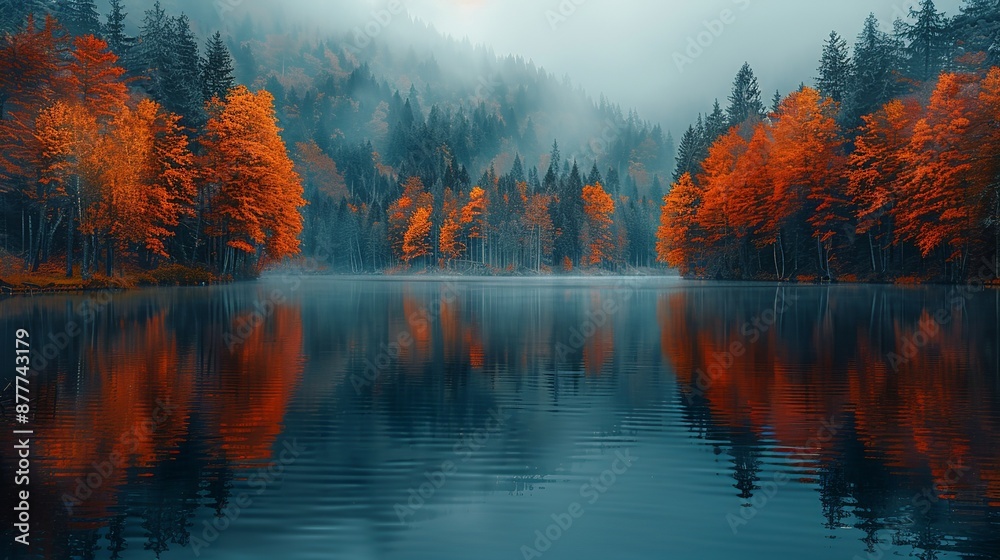 Colorful lake reflections capture the beauty of nature mirrored in ...