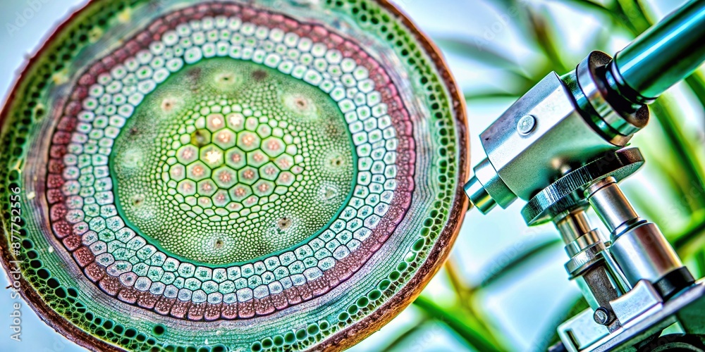 Cross section Dicot Monocot and Root of Plant Stem under the microscope ...