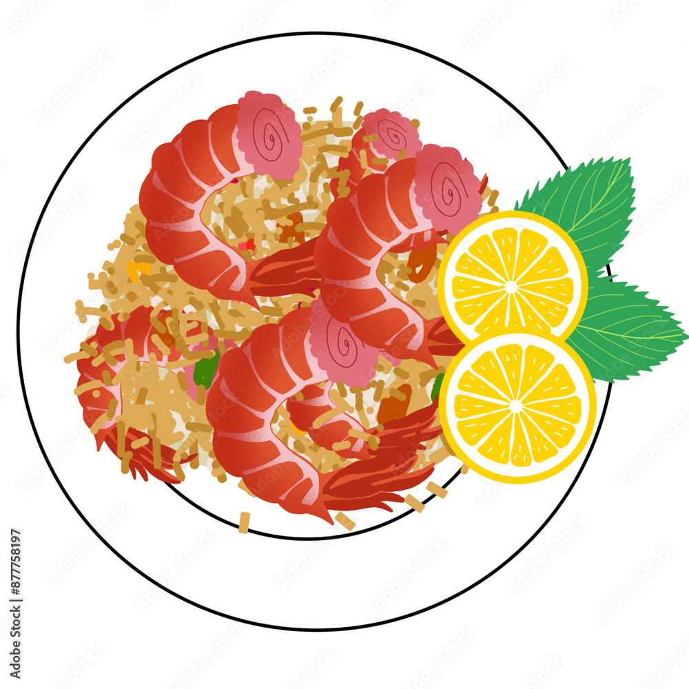 Shrimp Illustration,shrimp,food,thai food,thailand,street food,Shrimp ...