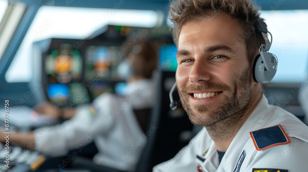 8 Crew planning routes in control room, aviation coordination, flight ...