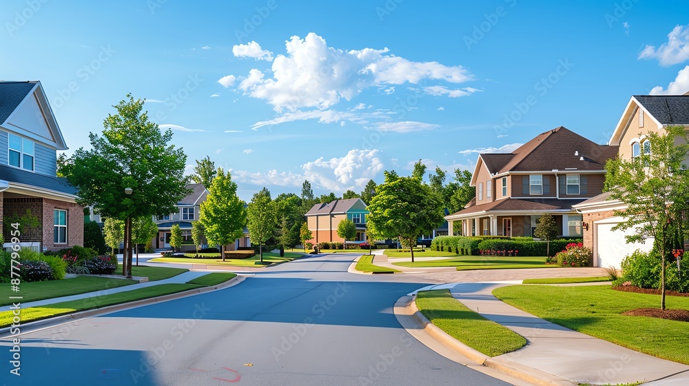 Civil layout of a suburban development with recreational areas and ...