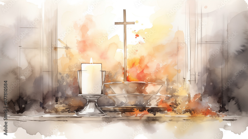 Christian religion, communion is holy sacrament where bread symbolizes ...