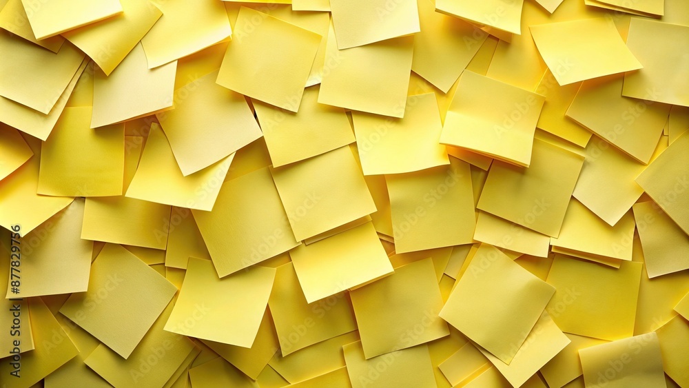 Pile of yellow sticky notes scattered randomly Tileable / seamless ...