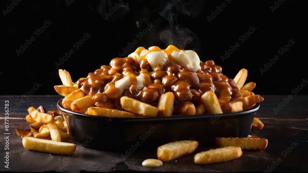 Cast Iron Poutine Delight, A Minimalist Fusion of Baked Poutine, Maple ...