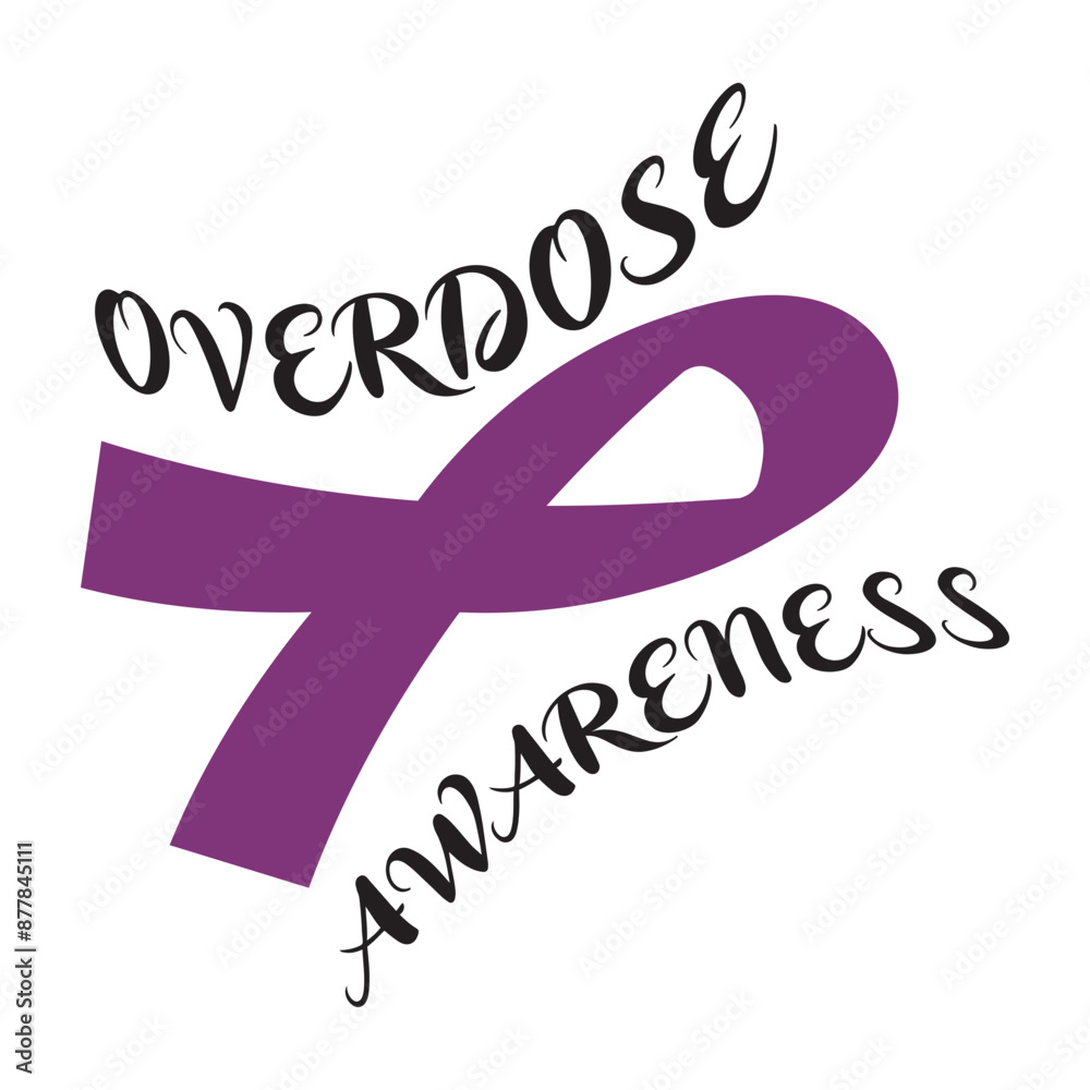Vetor de overdose awareness svg png bundle, overdose purple ribbon flag ...