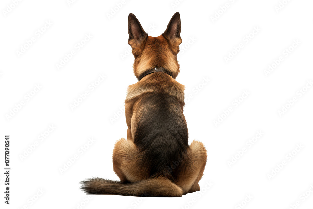 Back view of a dog isolated on white background in PNG format for ...