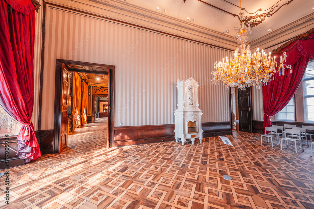 Interior of Clam Gallas Palace (Clam Gallasovsky palac) is a Baroque ...