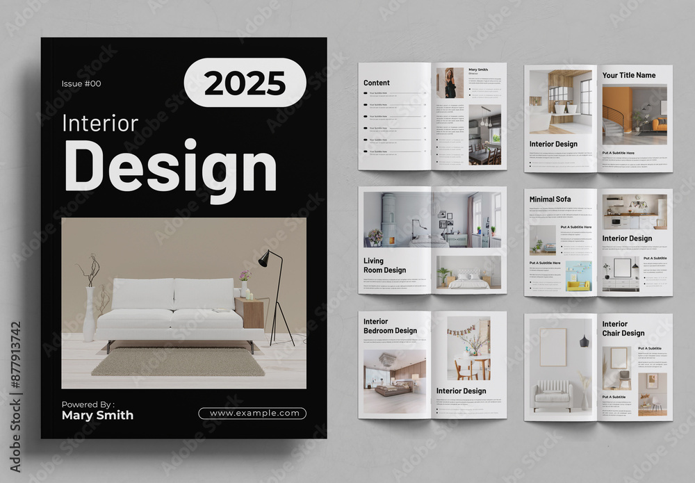 Interior Book Template Layout Stock Template | Adobe Stock