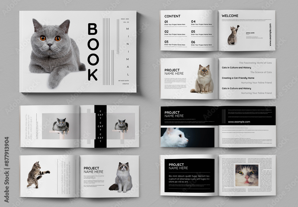 Minimalist Book Design Landscape Stock Template | Adobe Stock