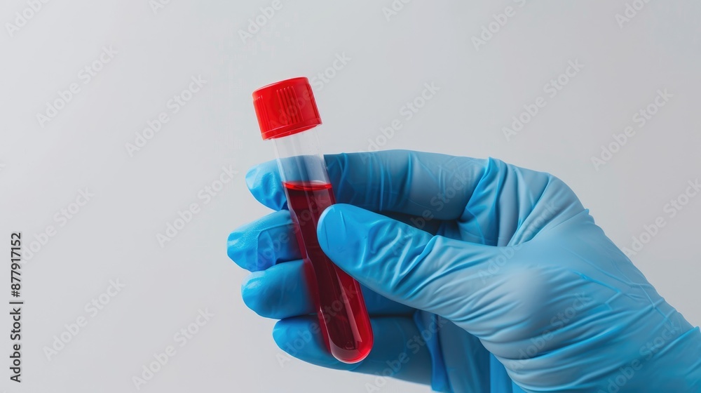 Red cap blood tube for clotting check result label design for doctor s ...