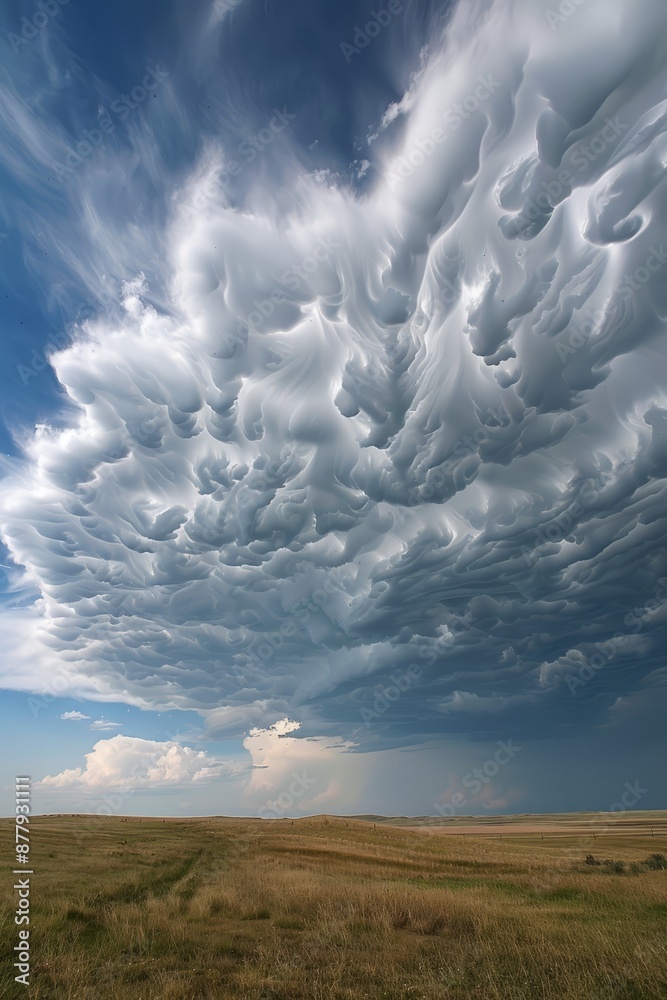 Anvil-shaped stratocumulus clouds blanketing the sky, their flattened ...