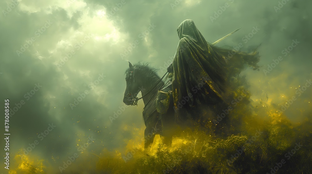 The Fourth of the Four Horsemen of the Apocalypse, Riding a Pale Horse ...