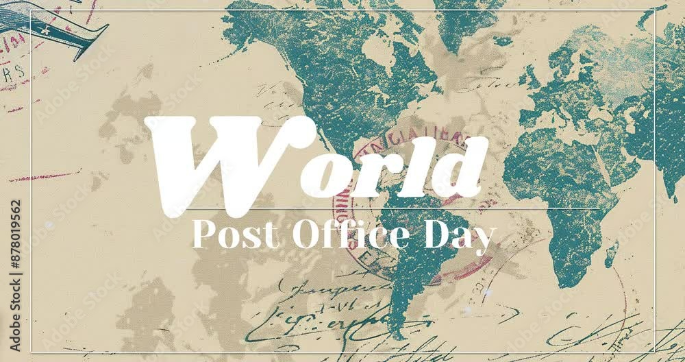 Create a nostalgic copy space background for World Post Office Day ...
