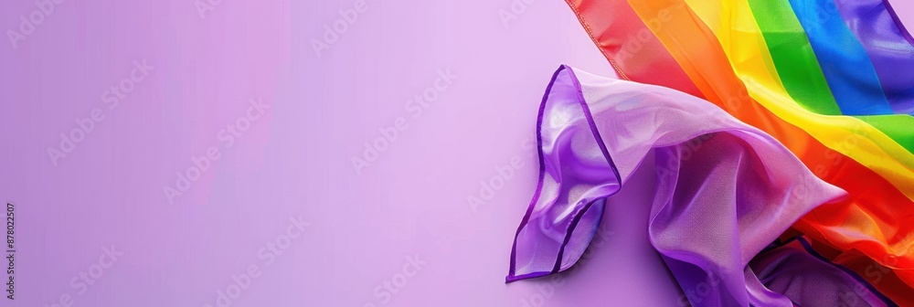 Wear It Purple Day. LGBTIQA+ awareness day. Horizontal banner. Rainbow ...